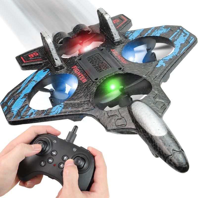 RC Airplanes Aircraft Jet with Light – 360° Air Roll Remote Control ...