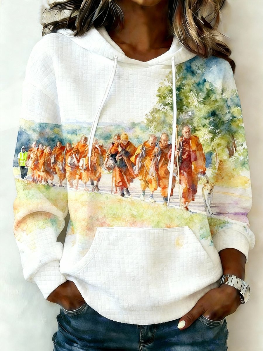 Women's hooded sweatshirt, designed for women who pursue a healthy ...