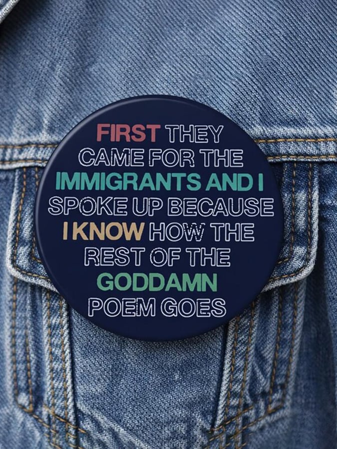 Unisex Immigrants Make America Better Print Button